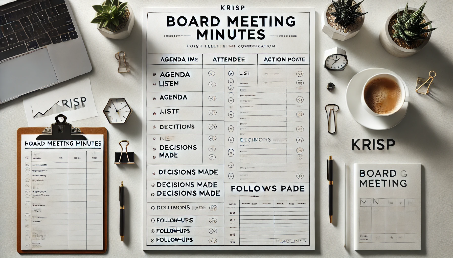 Free Board Meeting Minutes Template: Best Practices