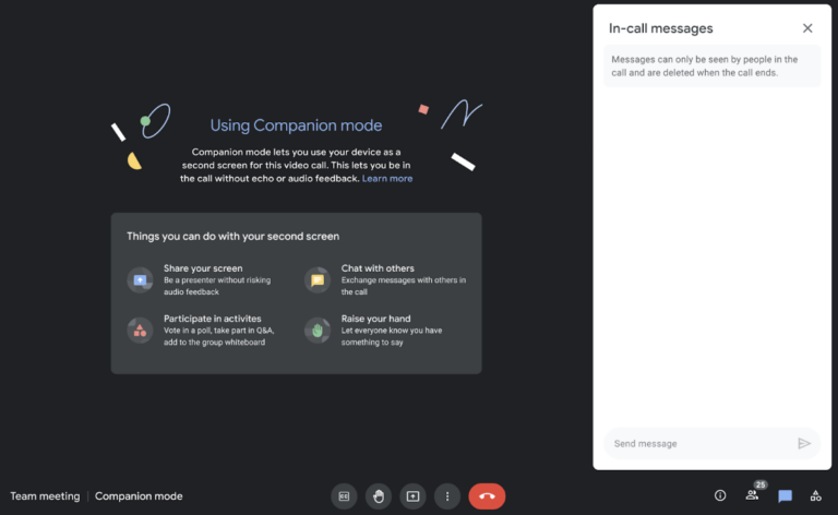 A Complete Guide to Using Google Meet Companion Mode