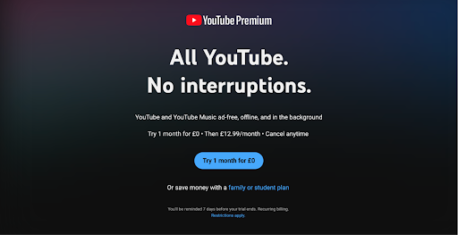 YouTube Premium Cost: Plans Comparison