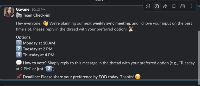 How to Create a Slack Poll