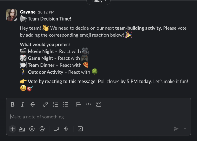 How to Create a Slack Poll