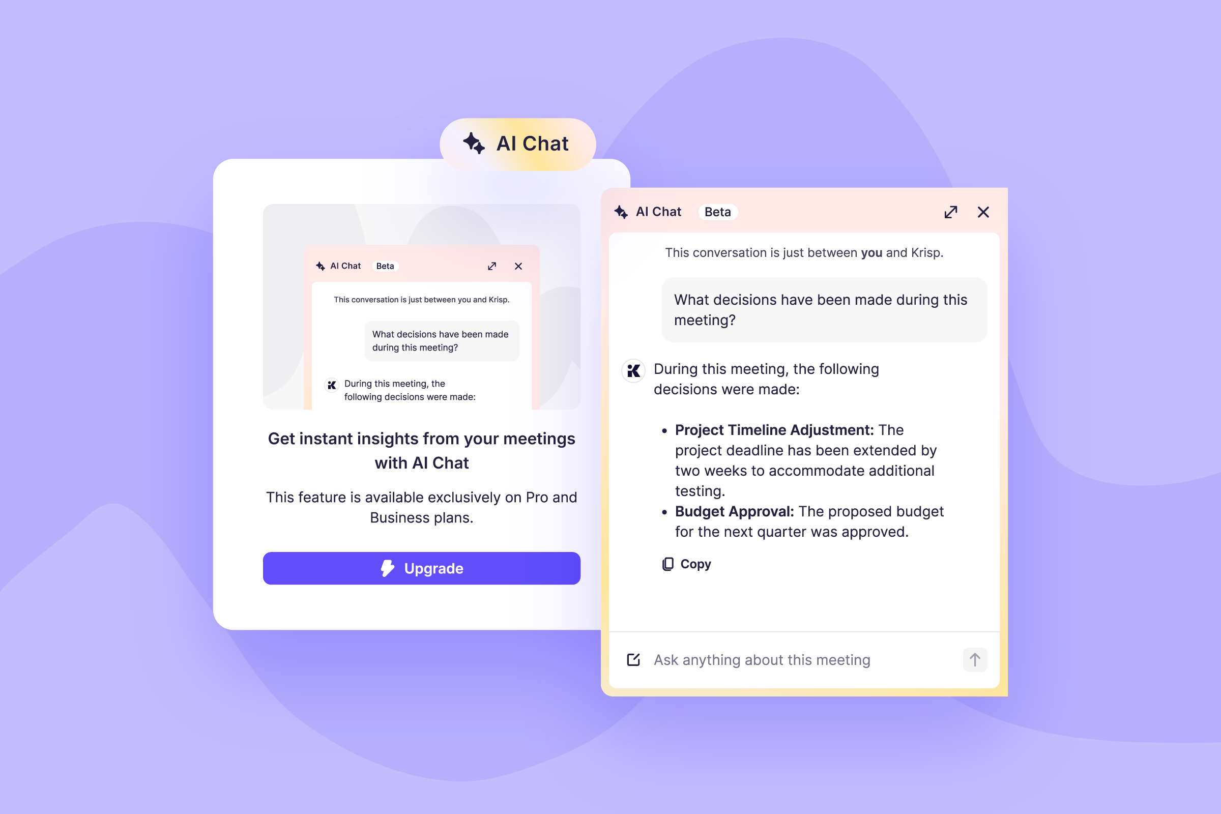 Instant Meeting Insights with Krisp AI Chat - Krisp