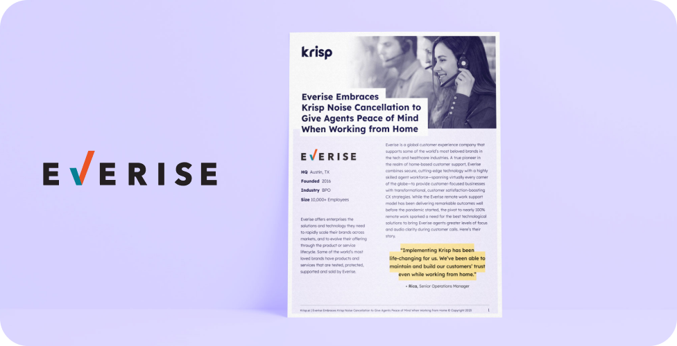 Noise Cancelling Software for Contact Centers | Krisp